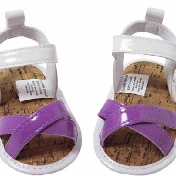 Shoes | Nwt Infanttoddler Purple White Sandals | Poshmark